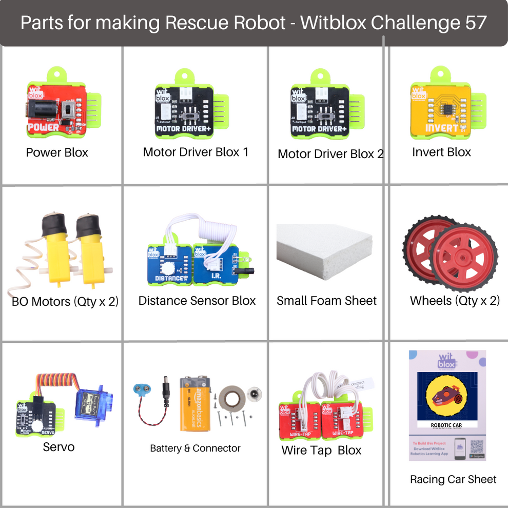 Parts for Challenge 57 - Rescue Robot – WitBlox