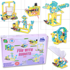 WitBlox Fun With Robots Kit - 6 in 1 Project Set(185+ parts)